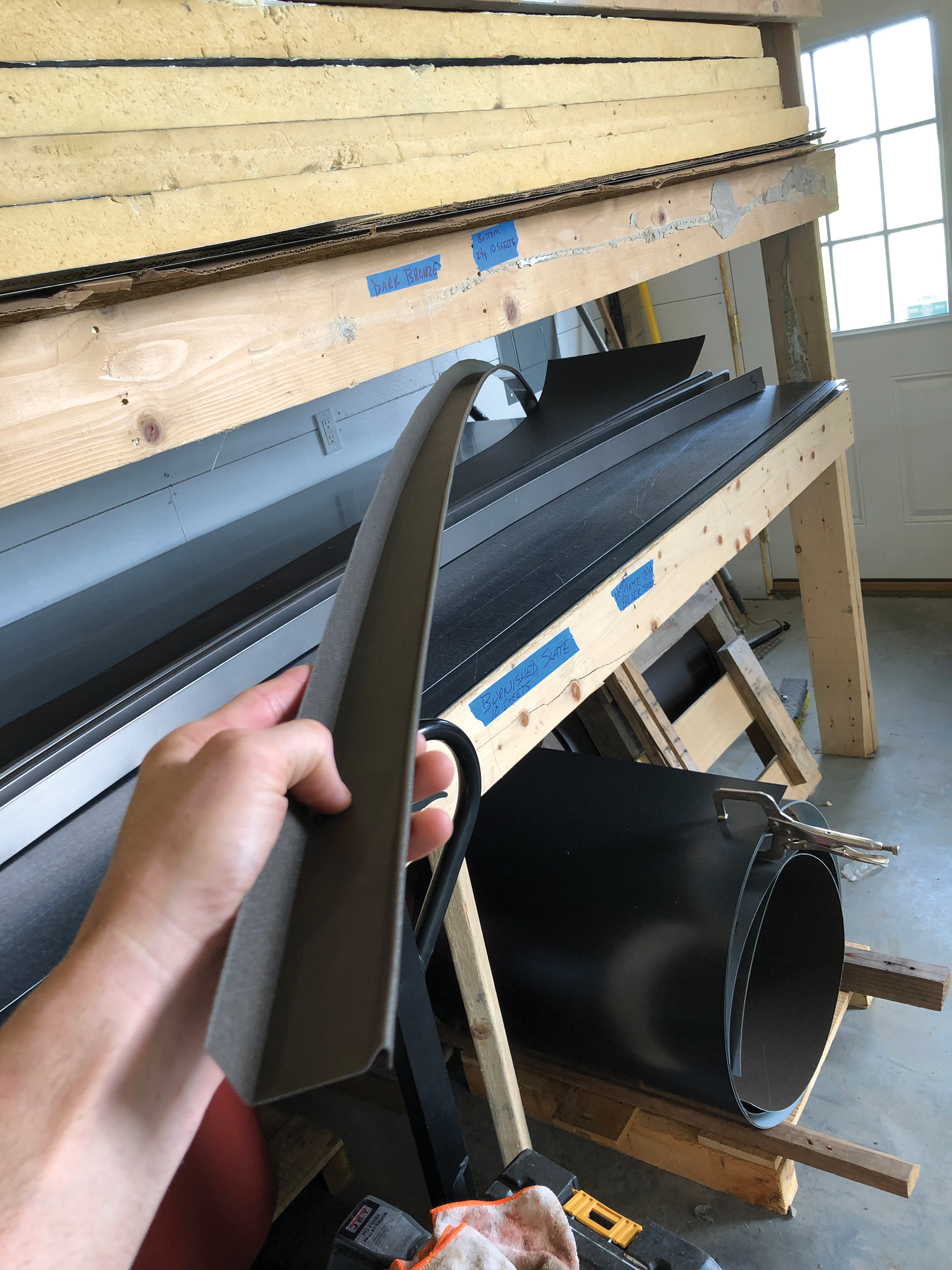 Standing Seam for a Circular Turret