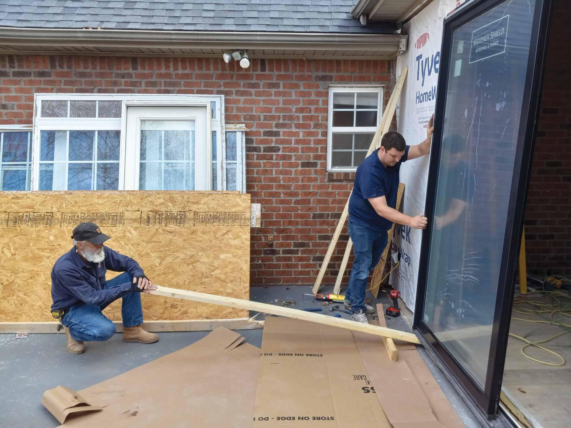 A Framing Trick for Retrofitting a Wide Door